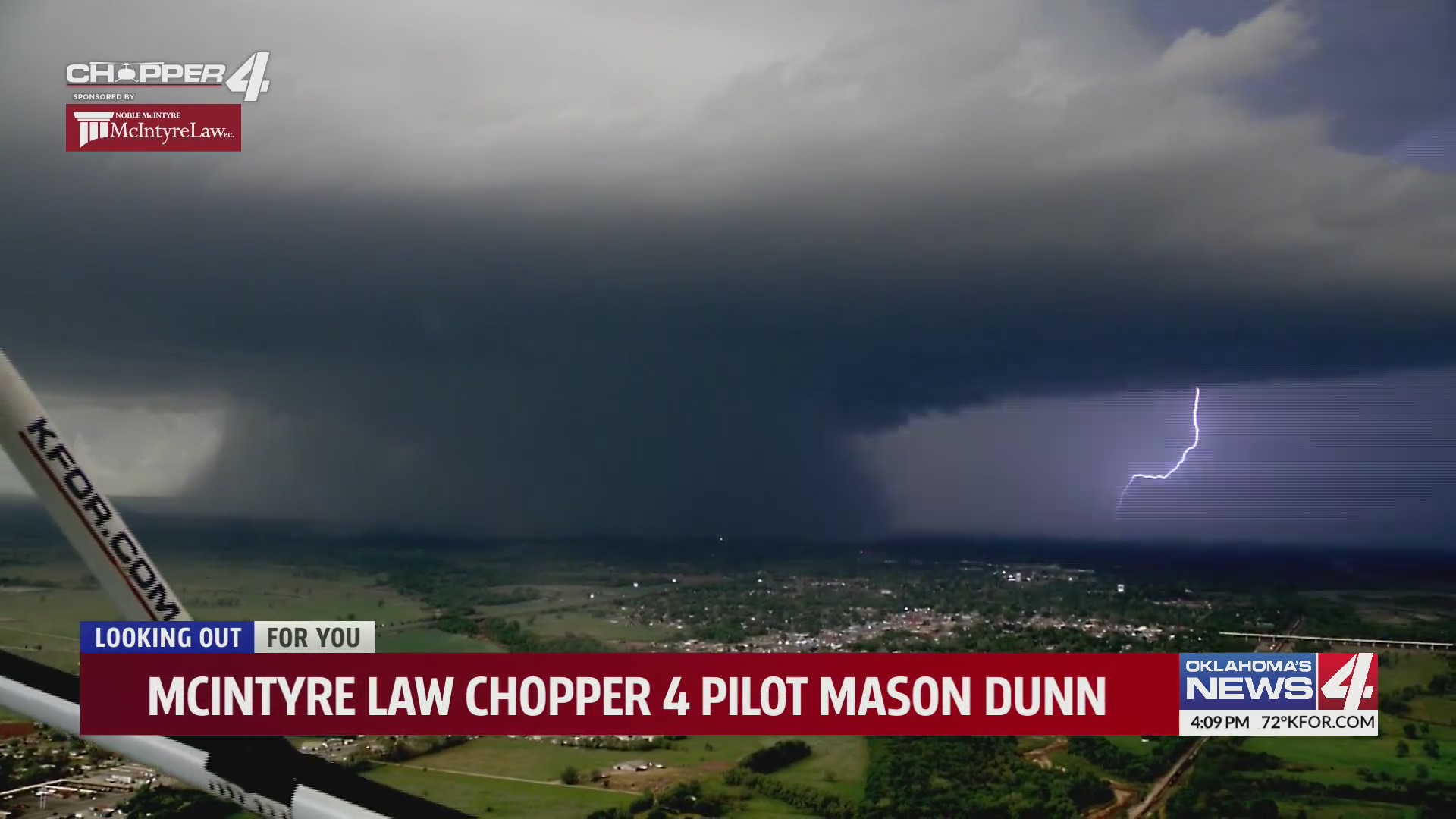 McIntyre Law Chopper 4 Pilot Mason Dunn covering April 19th tornadoes ...