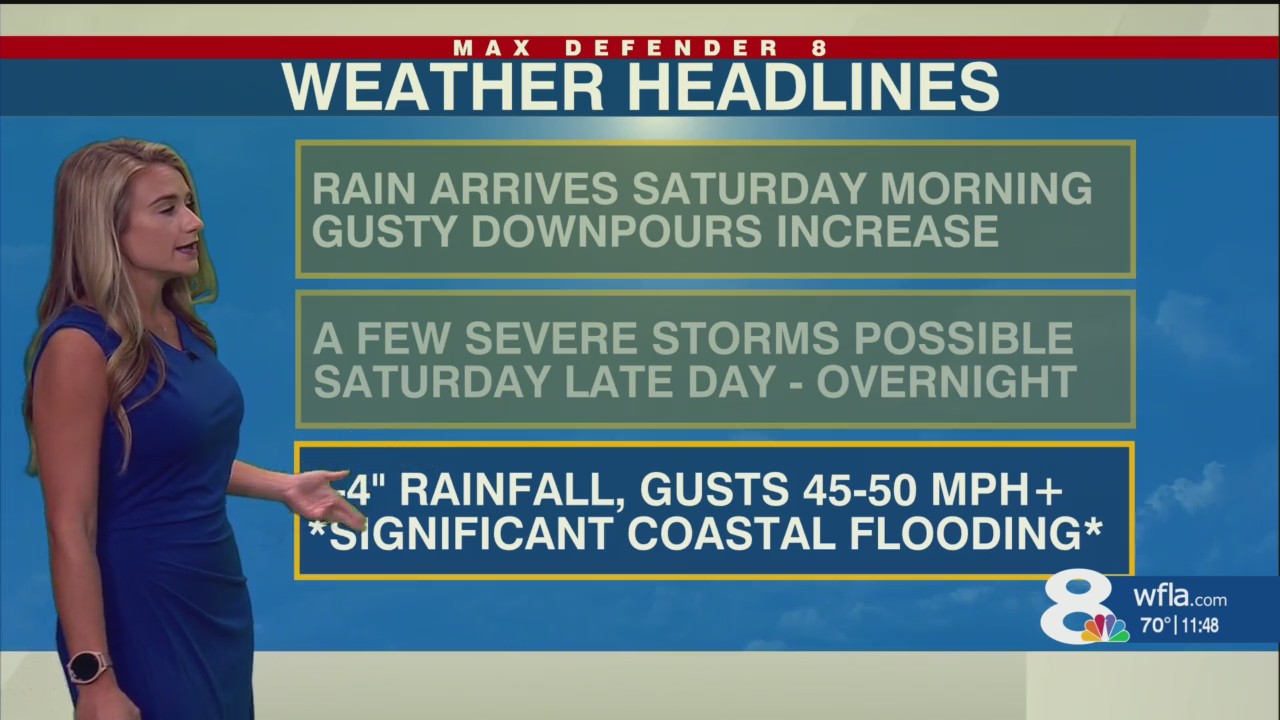 Updated Weekend Severe Weather Timeline – WFLA