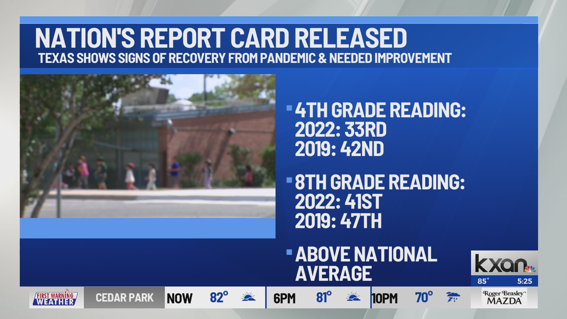 National Report Card shows Texas students’ learning improving after ...