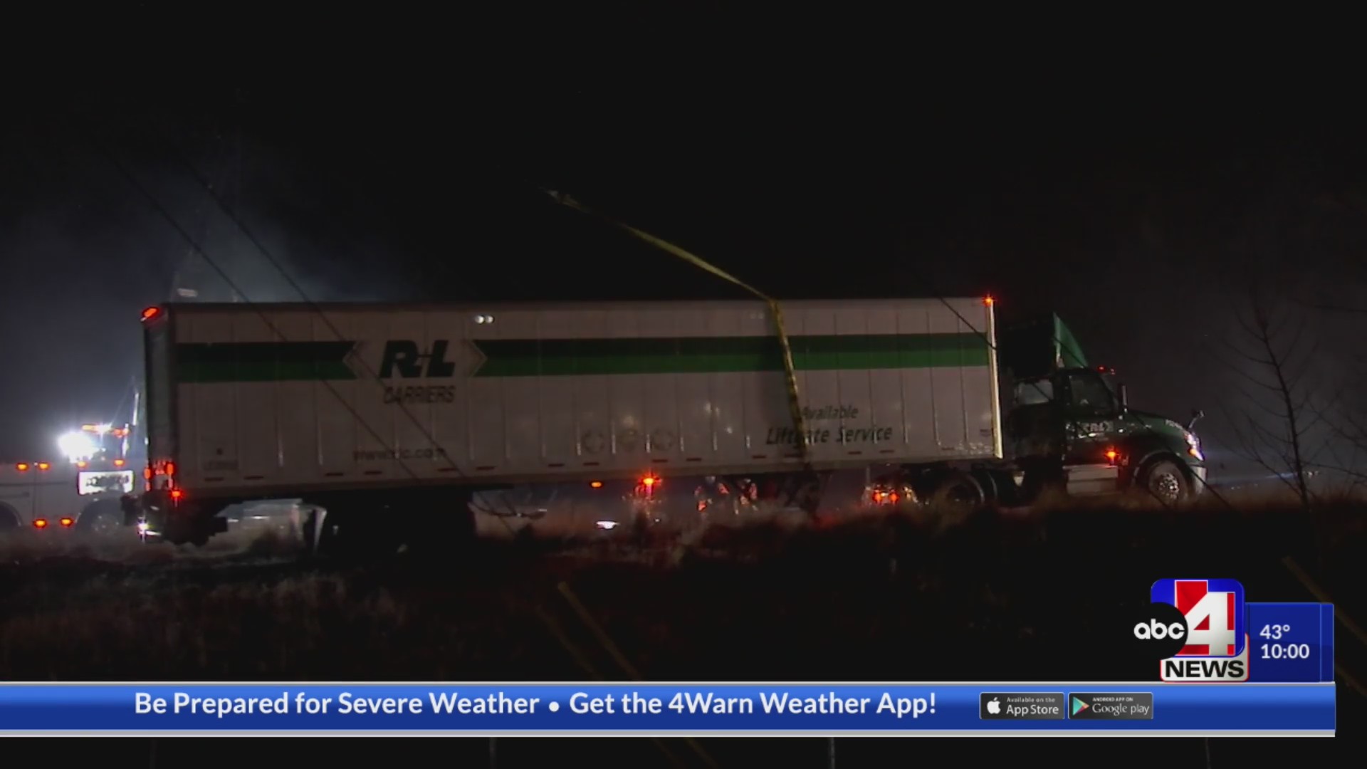 Icy roads cause semi to slide off road – ABC4 Utah
