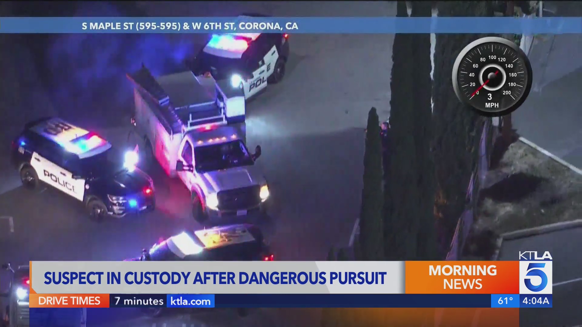 Pursuit suspect in custody after wild multi-county pursuit and ...