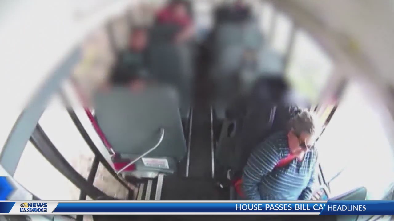 Shocking video inside Chesterfield school bus shows truck sideswipes ...
