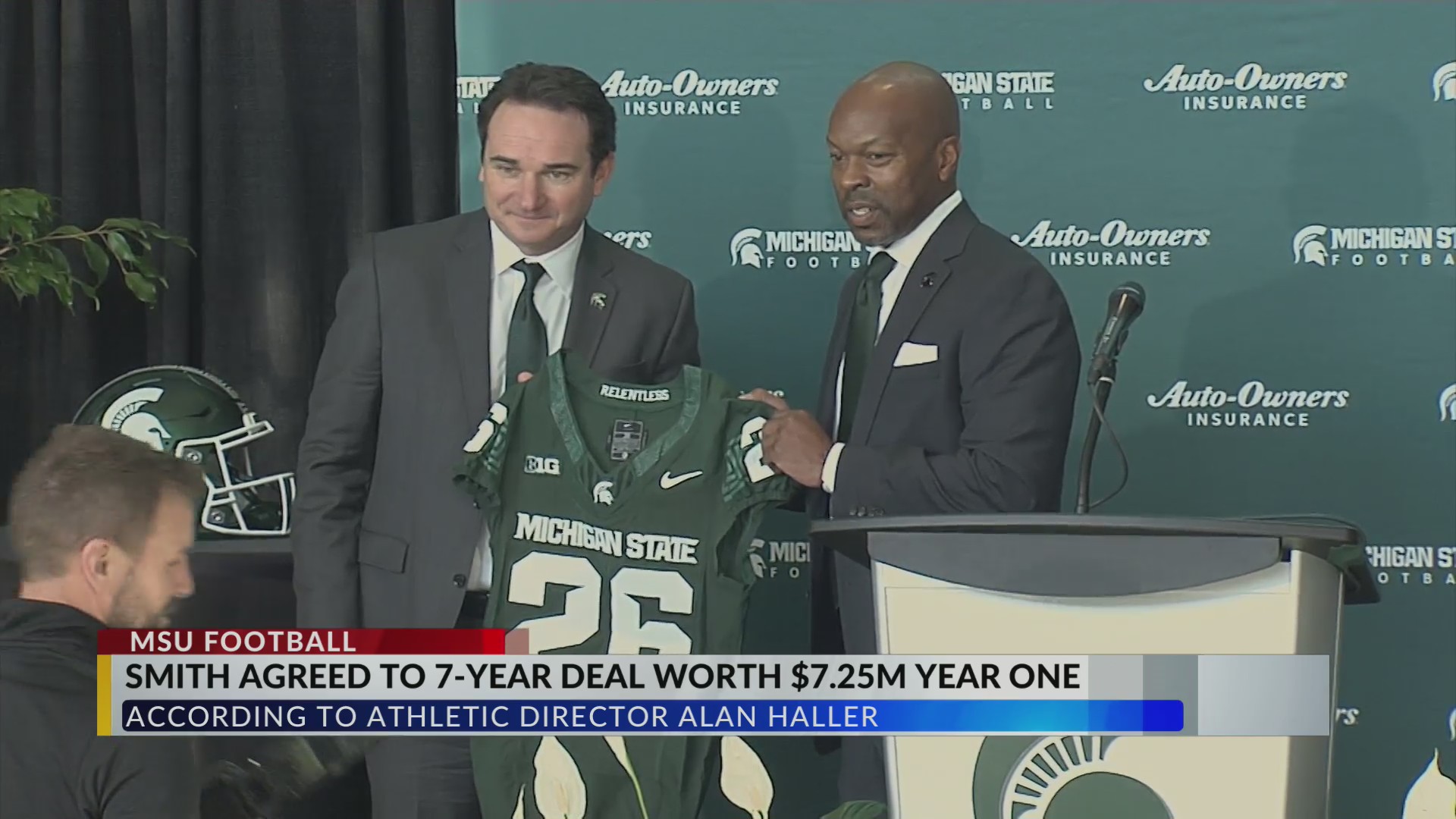 Michigan State introduces Jonathan Smith as next head football coach ...