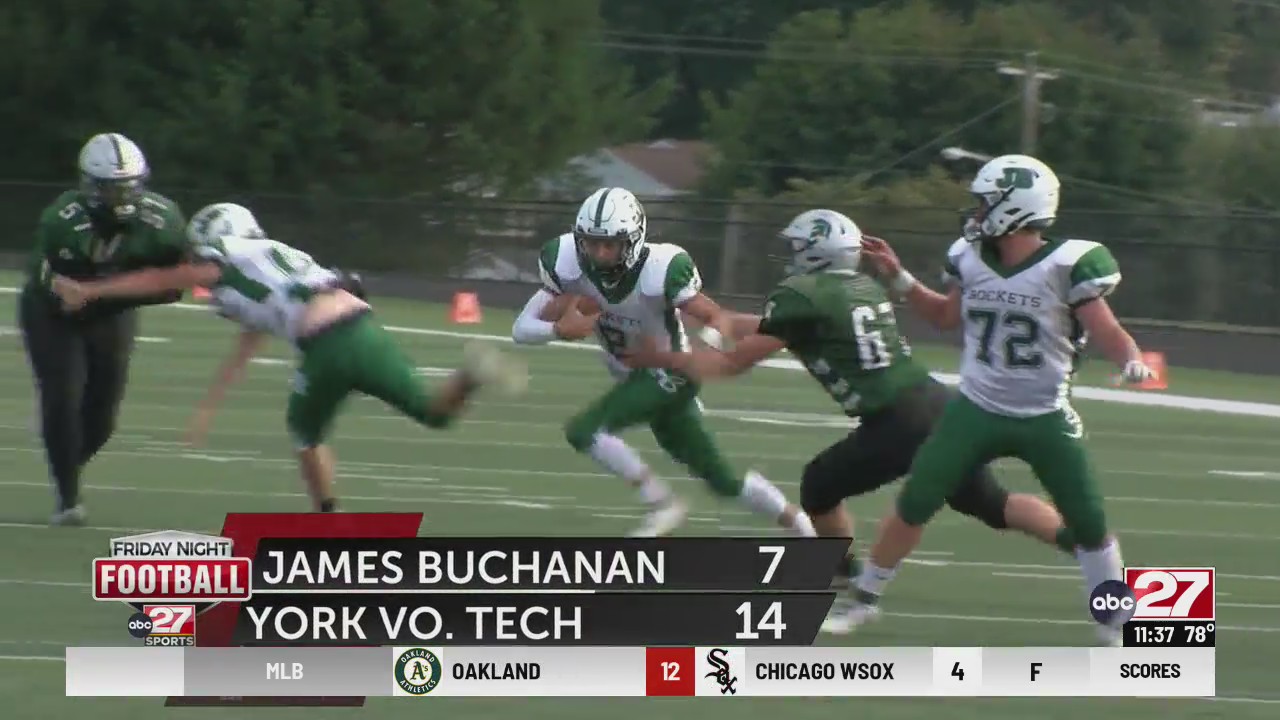 James Buchanan at York Vo. Tech – Friday Night Football week 1 – ABC27