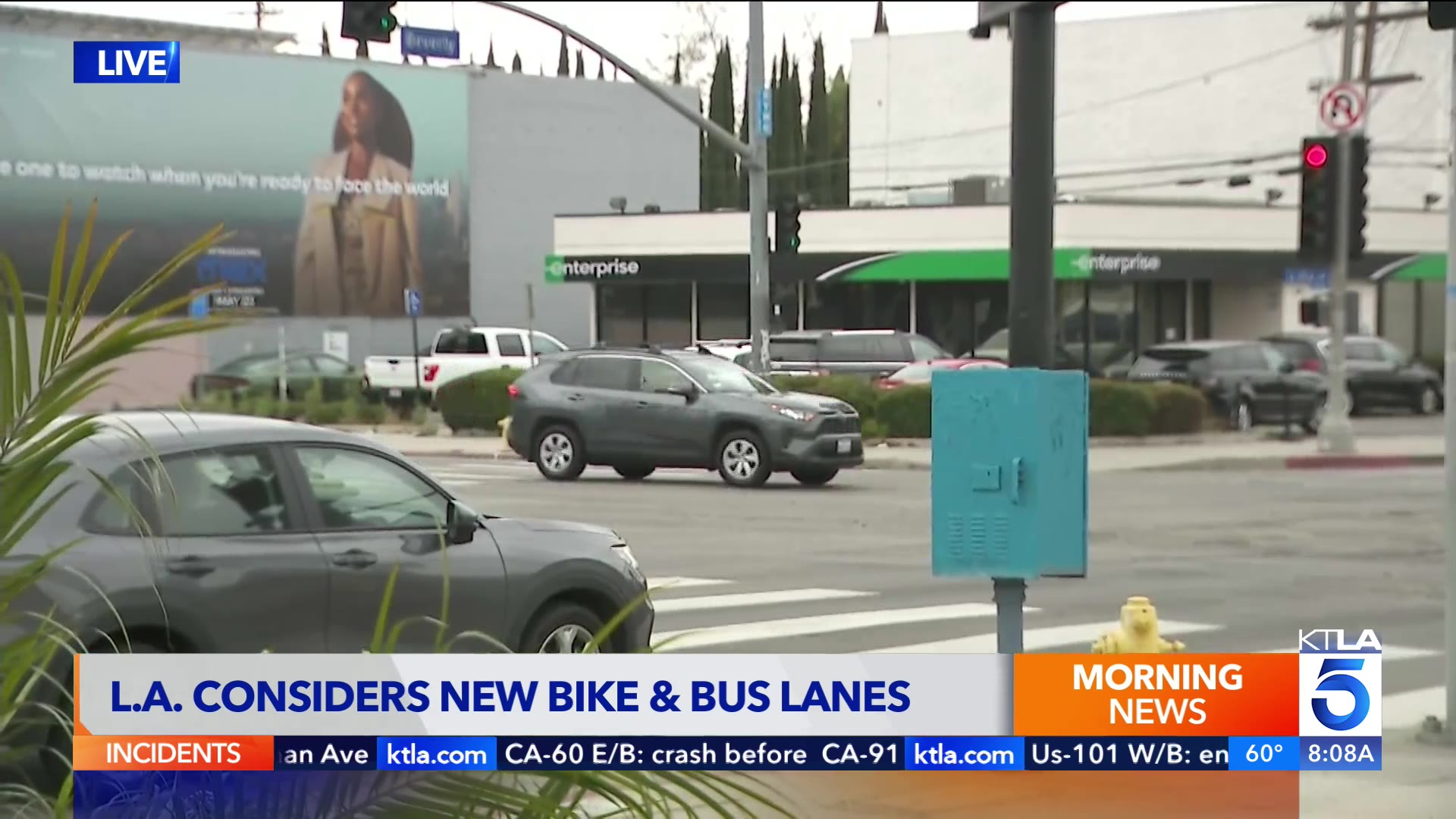 Los Angeles may replace peak-hour travel lanes with bike, bus lanes – KTLA