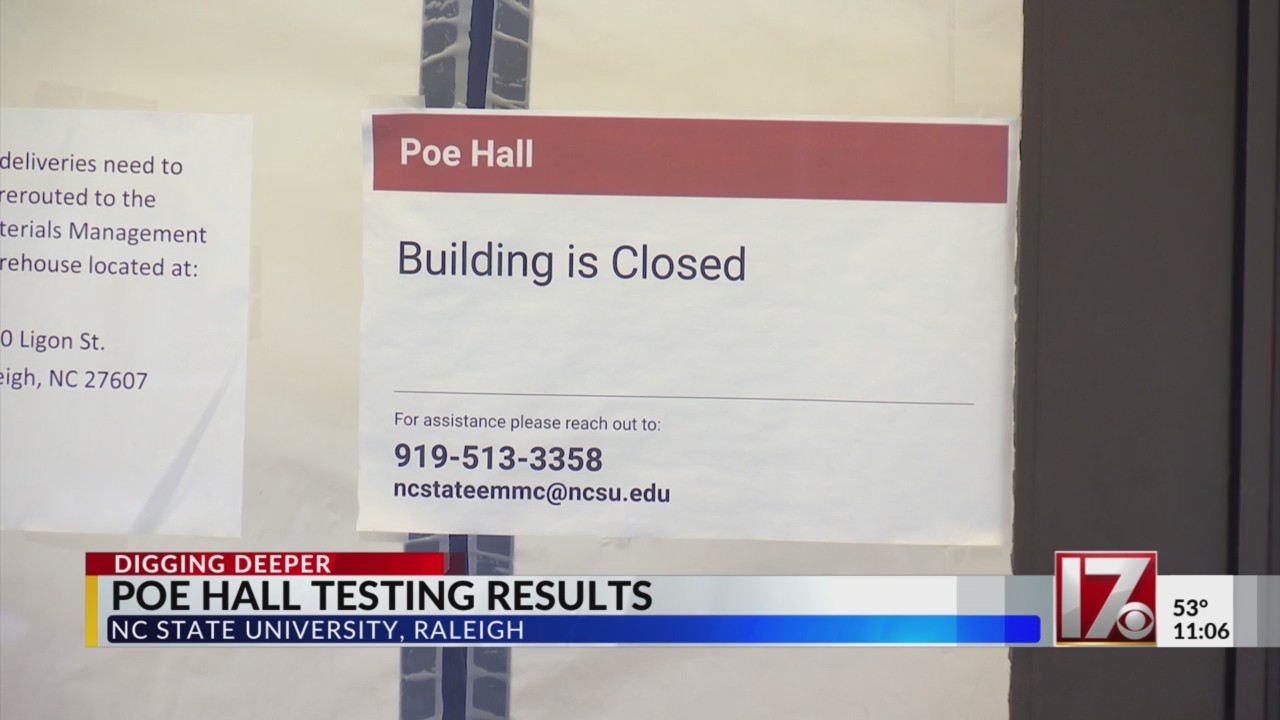 Testing results from NC State’s Poe Hall – CBS17.com