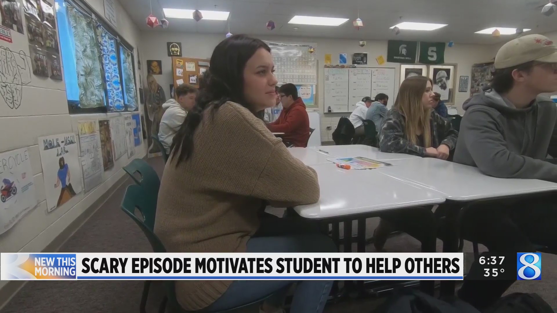 Scary episode motivates student to help others – WOODTV.com