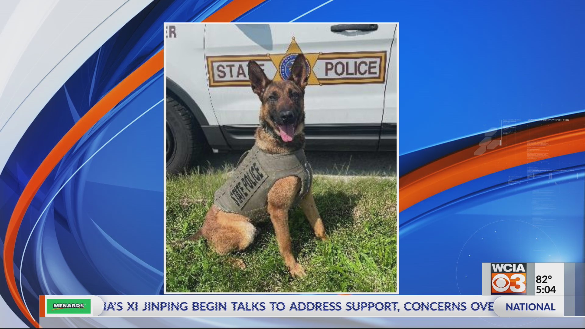 Illinois State Police K9 receives new body armor – WCIA.com