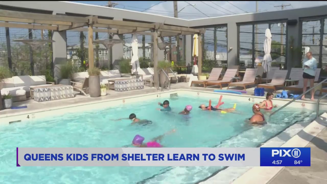 Queens kids living in shelters receive free swimming lessons – PIX11