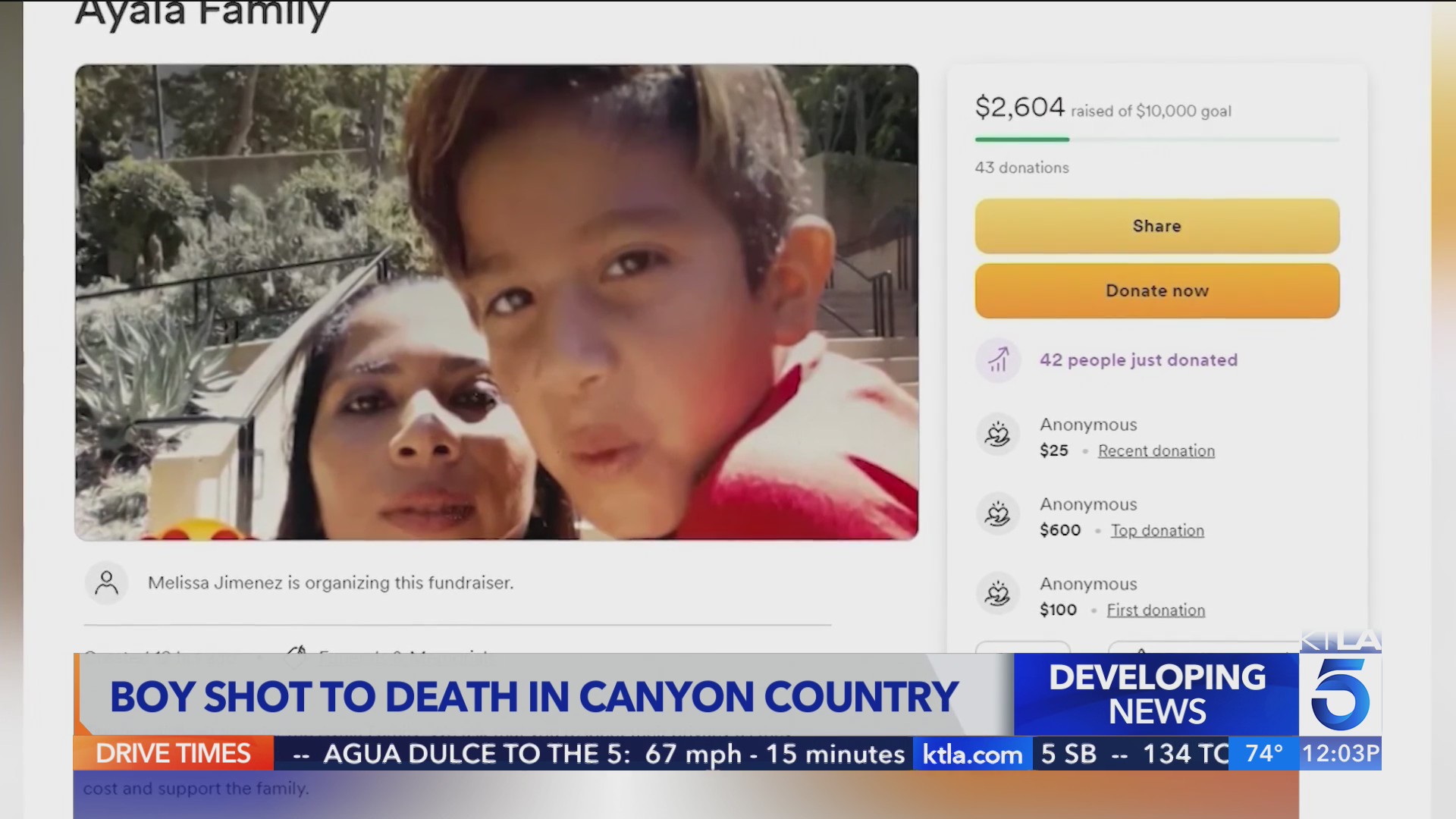 12-year-old boy found shot to death on Santa Clarita roadside – KTLA