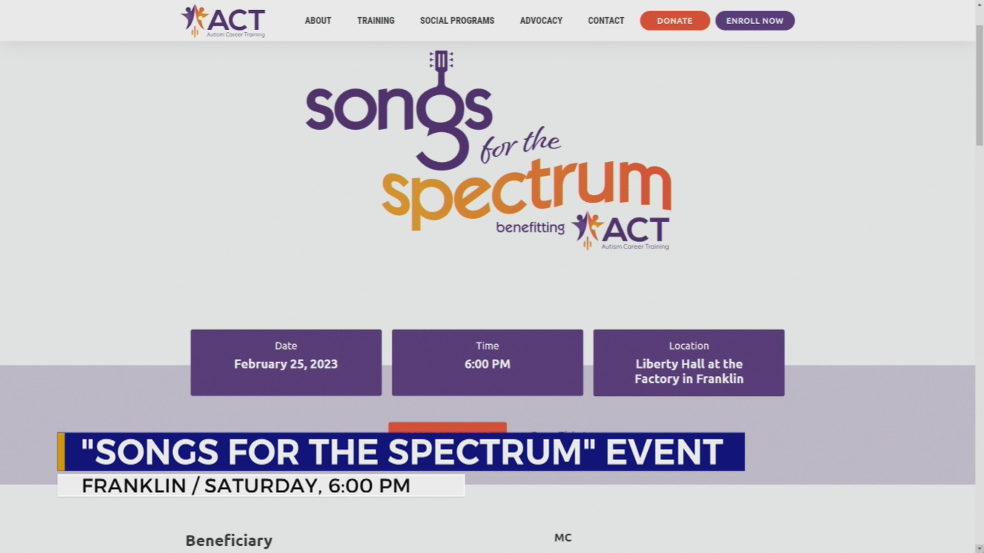 Songs for the spectrum event in Franklin – WKRN News 2