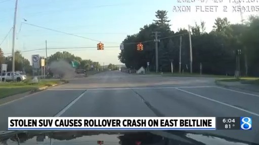 Dashcam video: Stolen SUV causes rollover crash on East Beltline ...