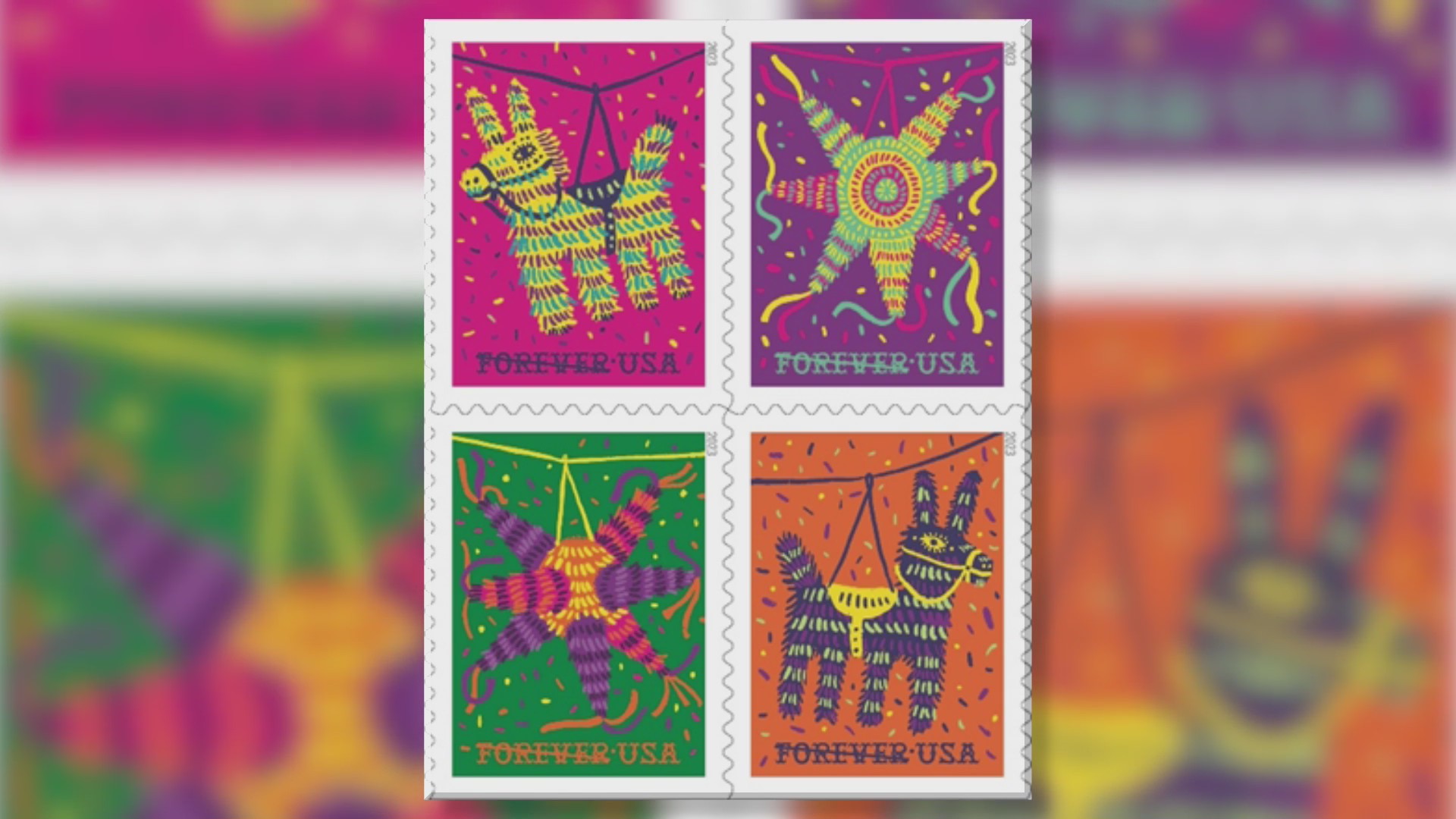 United States Postal Service releases new piñata Forever Stamps – KRQE ...