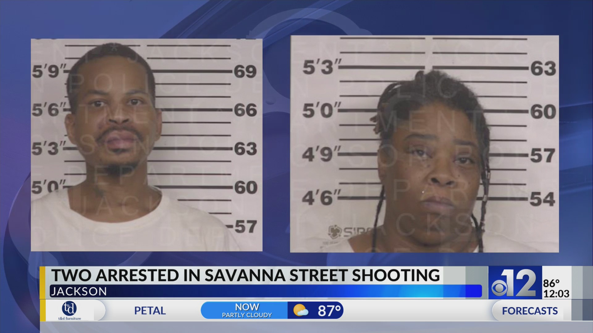 Man, woman arrested for Savanna Street homicide – WJTV