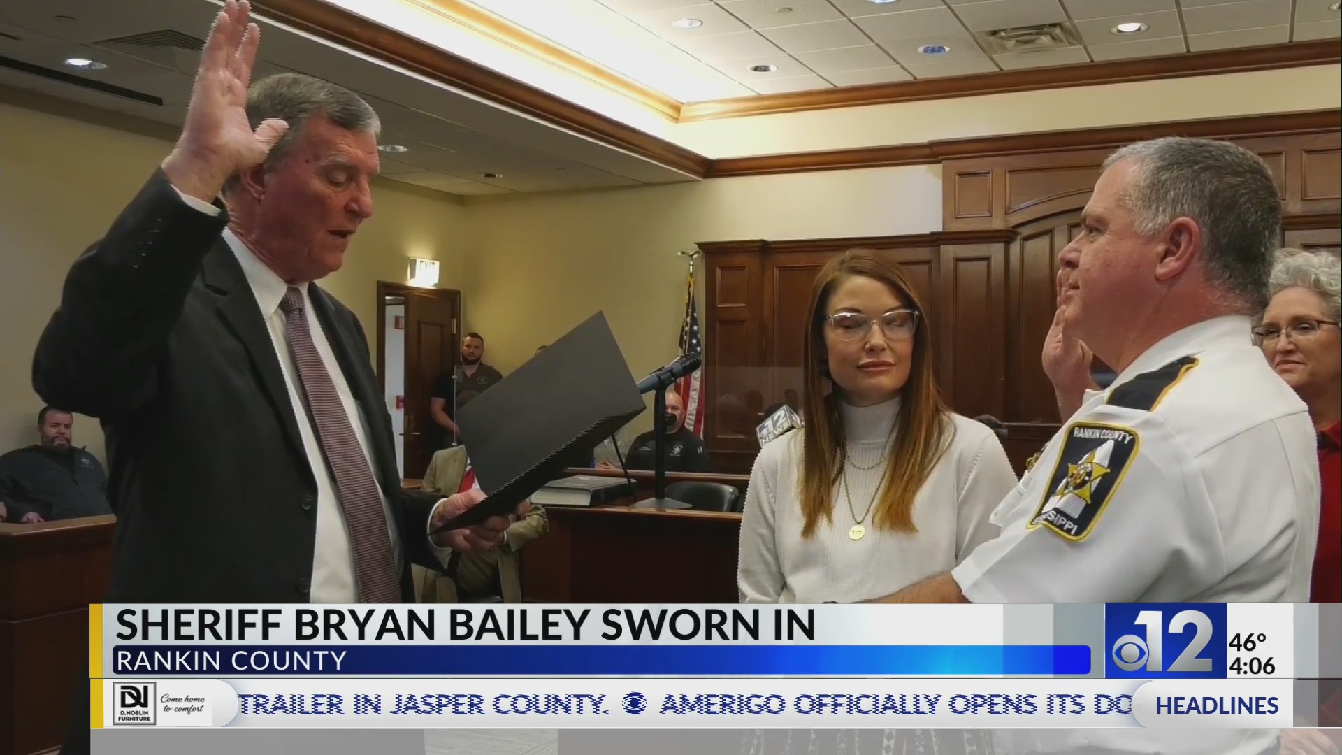 Rankin County Sheriff Bryan Bailey sworn in for another term – WJTV
