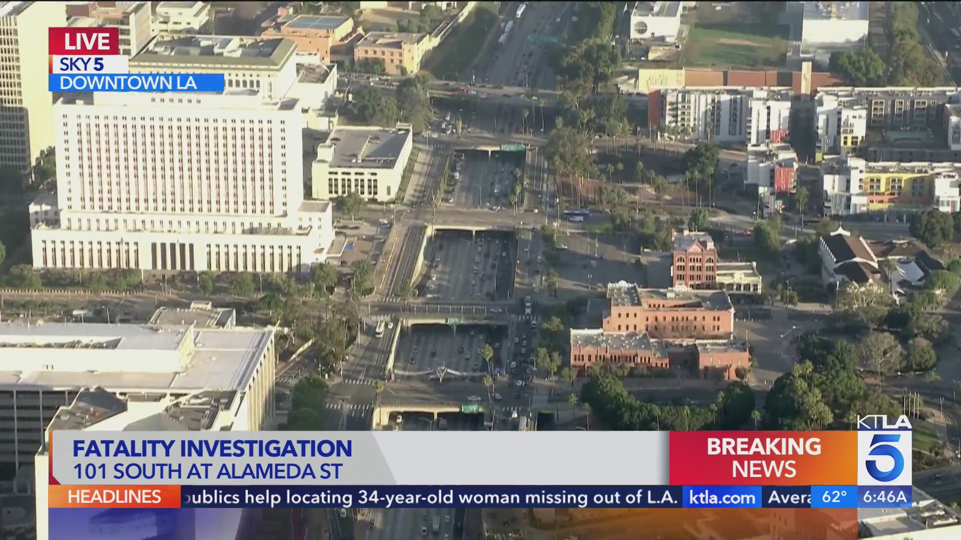 Pedestrian hit, killed on 101 Freeway – KTLA