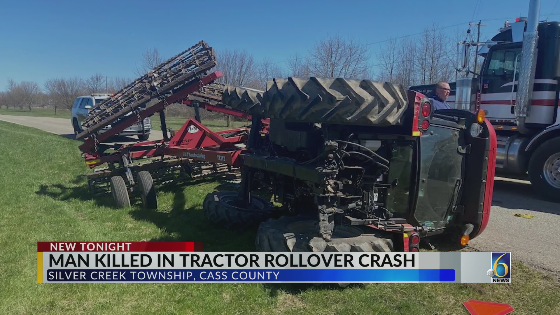 Man killed in tractor rollover crash – WLNS 6 News