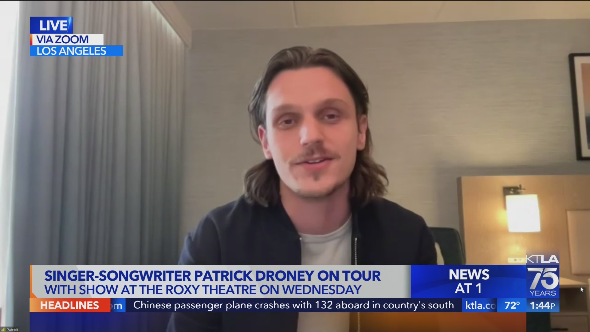 singer-songwriter Patrick Droney talks new single and tour – KTLA