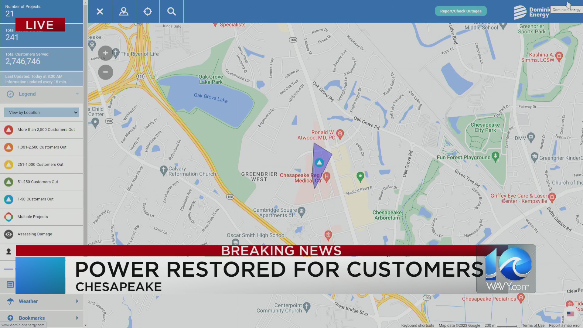 Equipment failure blamed for power outages in Chesapeake – WAVY.com