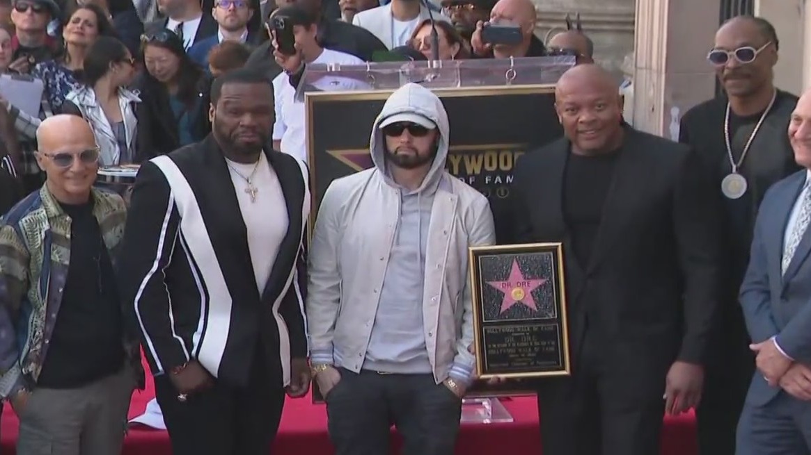 Dr. Dre honored with a star on the Hollywood Walk of Fame – KTLA