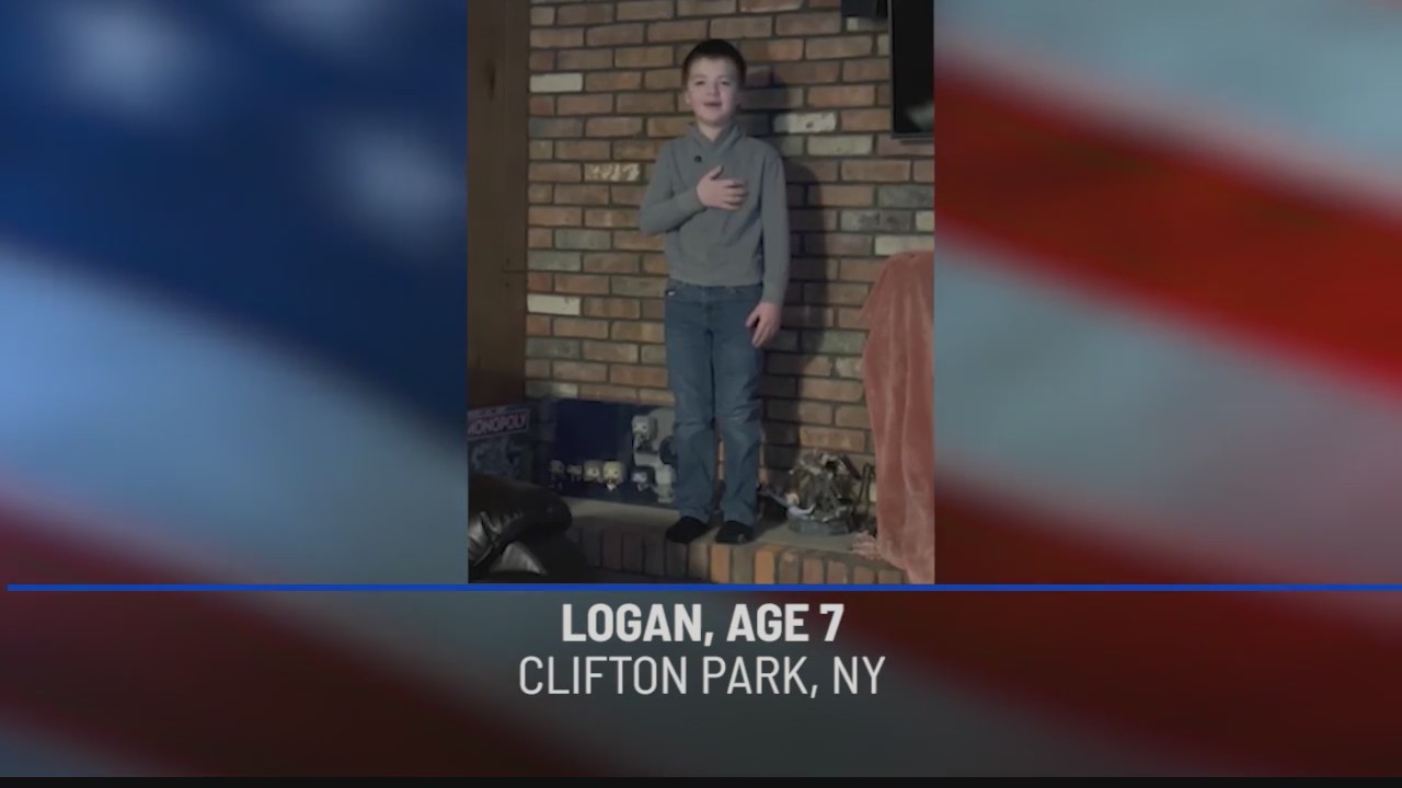 Logan from Clifton Park gives us our Daily Pledge of Allegiance ...