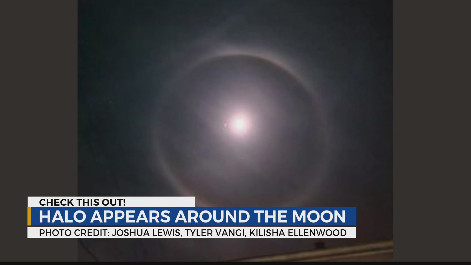 Optical illusion shows halo around the moon – WTRF