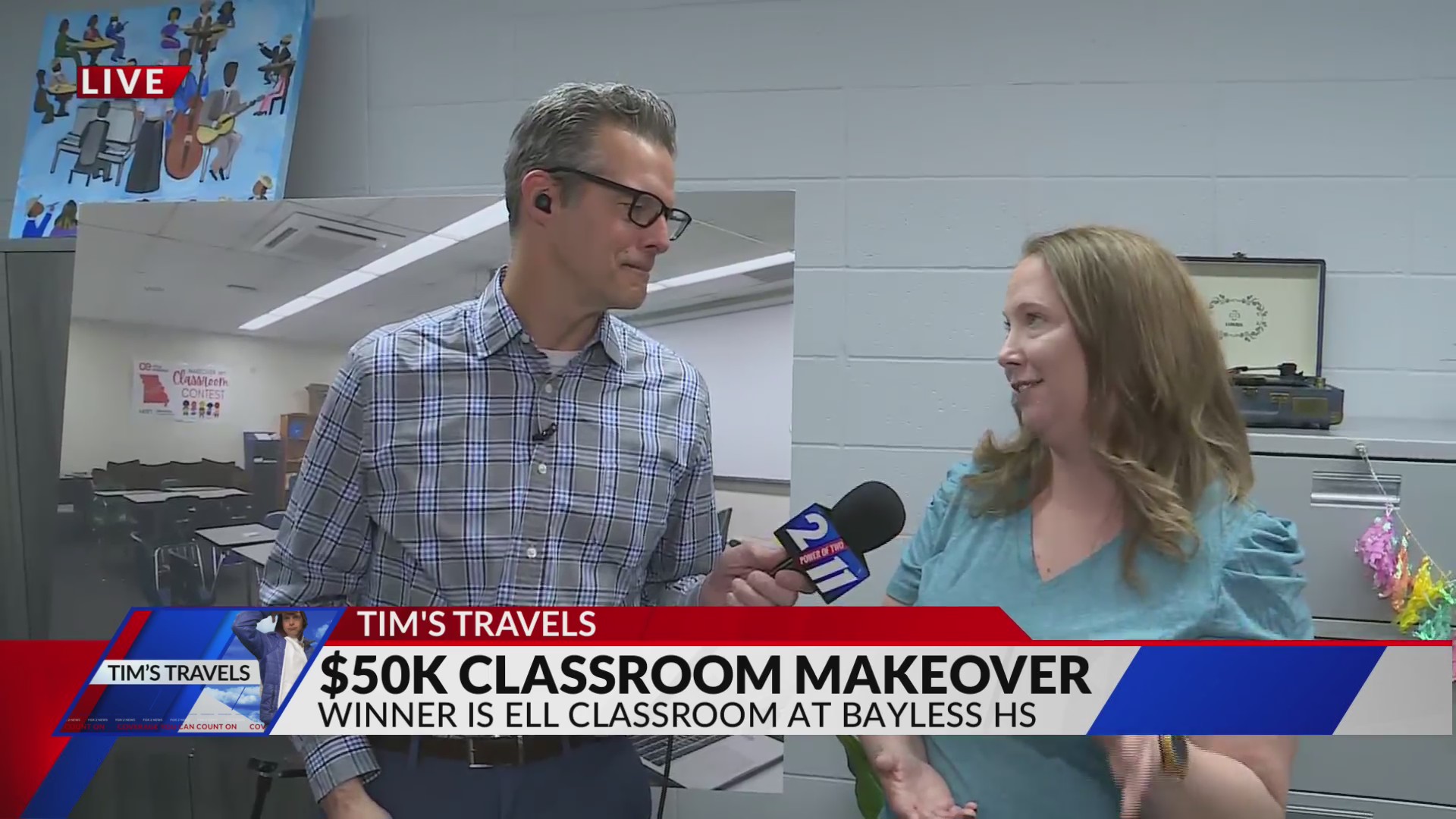 Tim’s Travels: $50K classroom makeover at Bayless High School – FOX 2