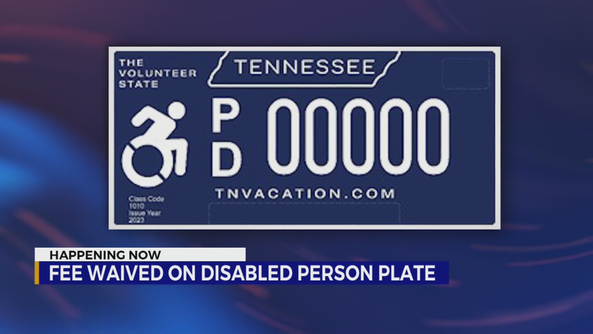 Fee waived on disable person license plates in TN – WKRN News 2