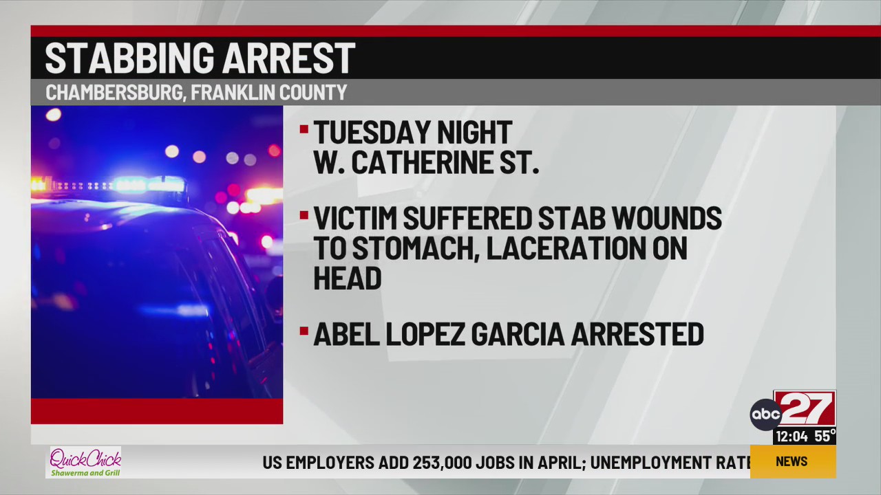 Franklin County Man Charged With Attempted Homicide After Stabbing Abc27