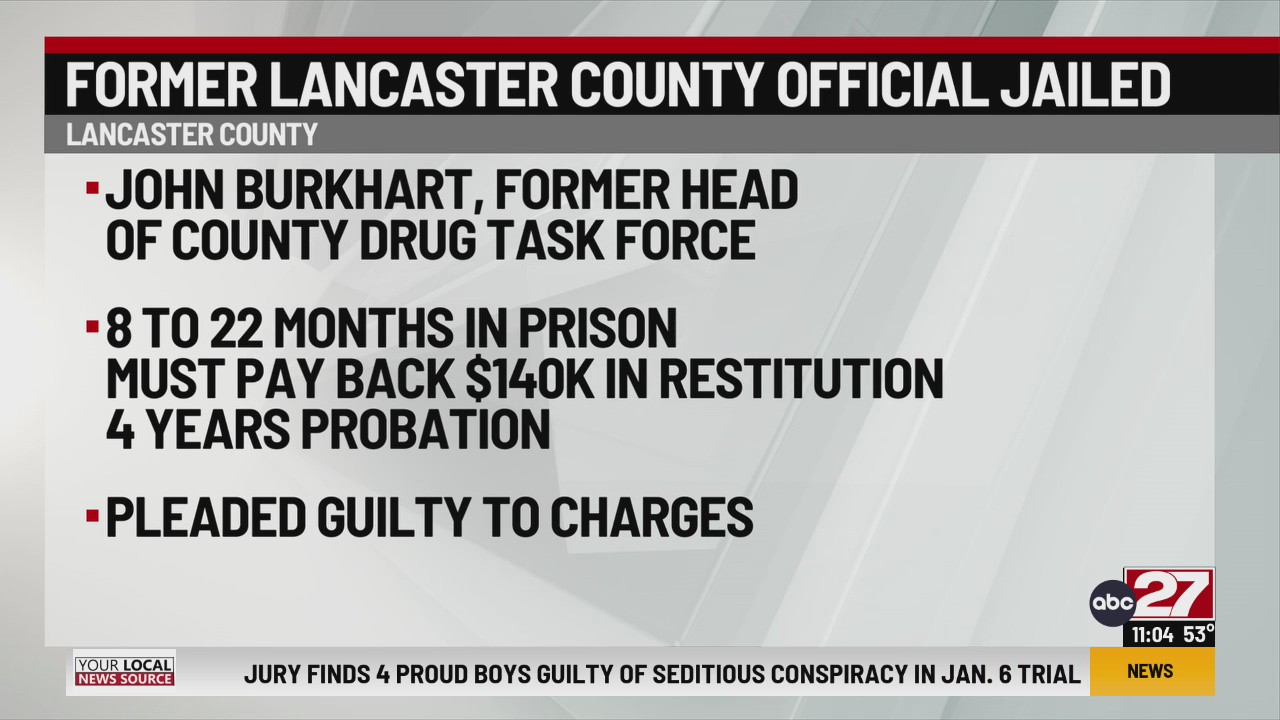 Former Lancaster County Drug Task Force leader sentenced for theft – ABC27