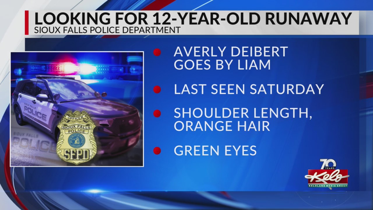 Police ask for help finding 12-year-old runaway – KELOLAND.com