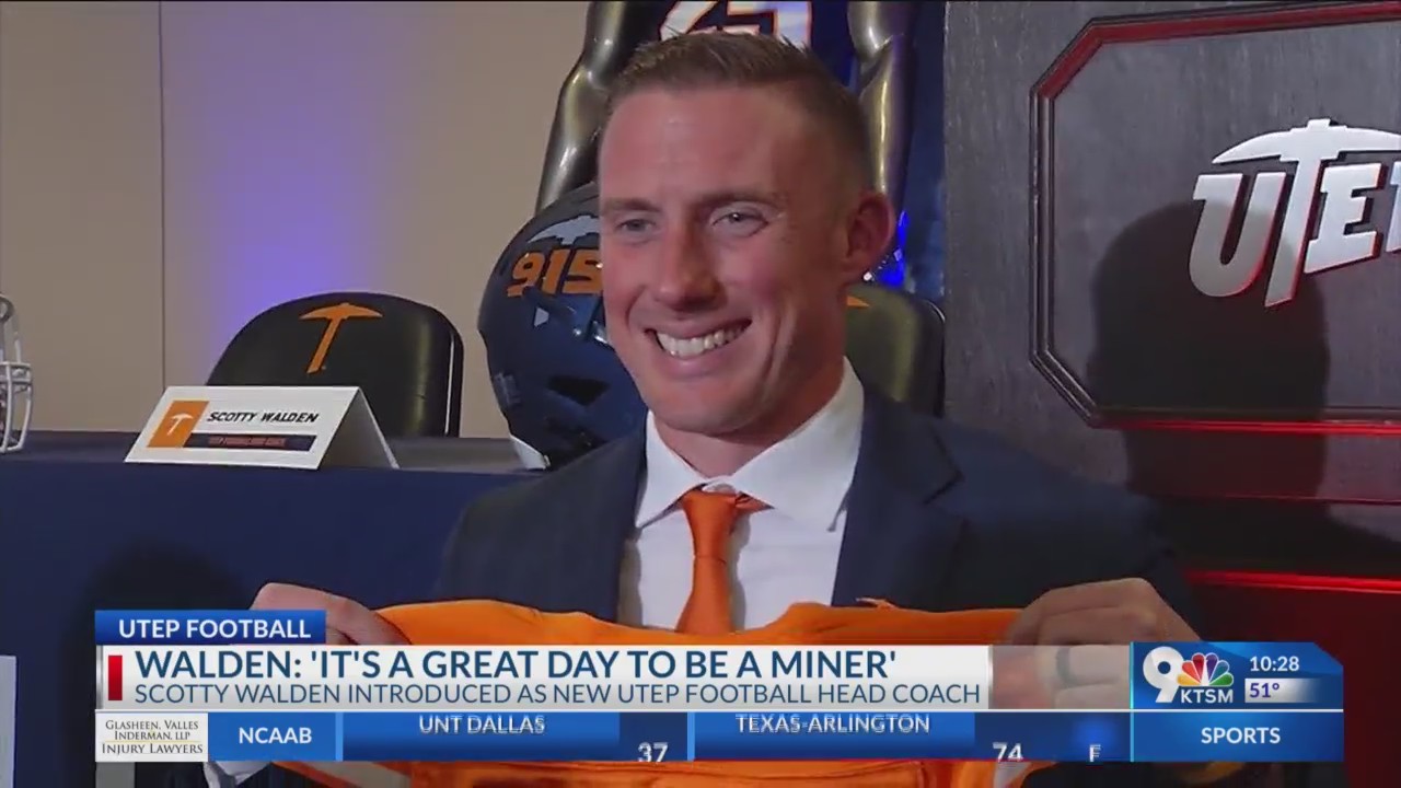 UTEP introduces Scotty Walden as new football head coach | KTSM 9 News ...