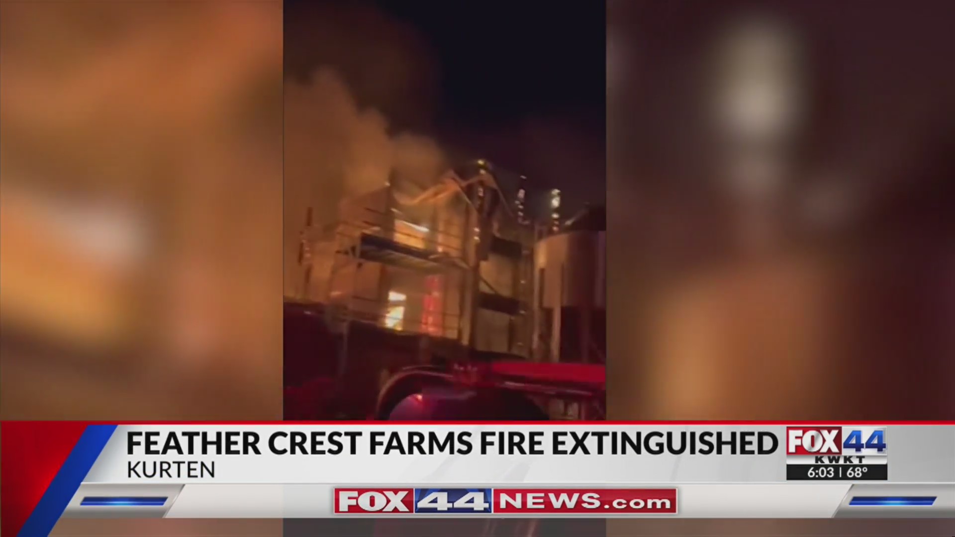Feather Crest Farms fire extinguished, cause unknown – KWKT – FOX 44