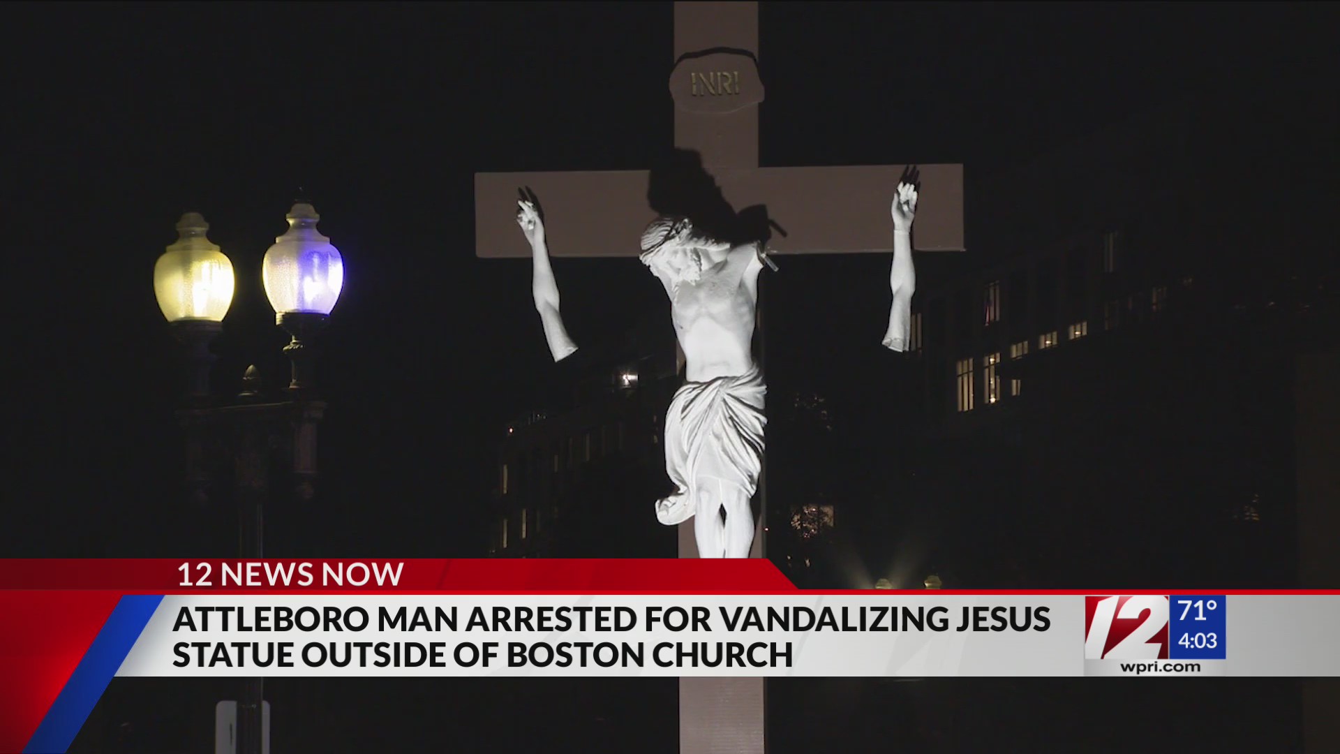 Attleboro man arrested for vandalizing a statue of Jesus – WPRI.com