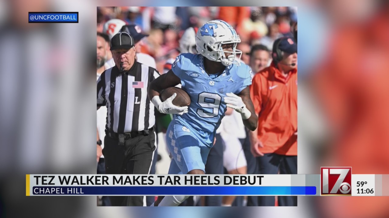 Tez Walker makes long-awaited debut at UNC – CBS17.com