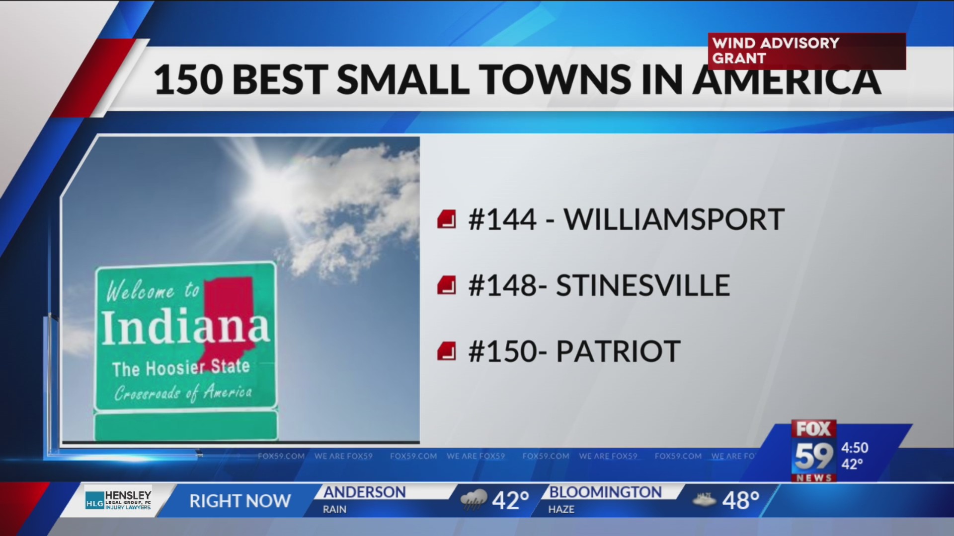 3 Indiana towns listed in ‘150 Best Small Town in America’ ranking – Fox 59