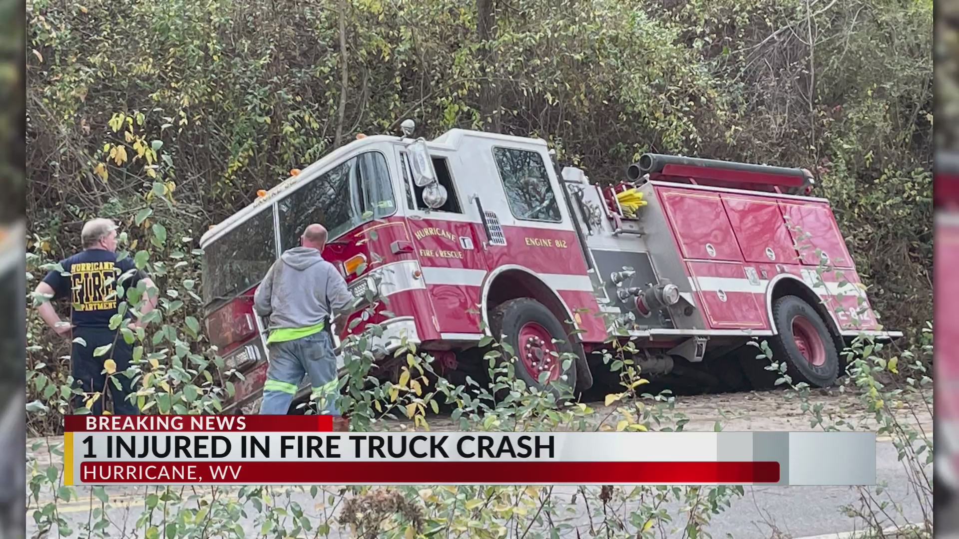 1 injured in crash involving fire truck in Hurricane, West Virginia ...