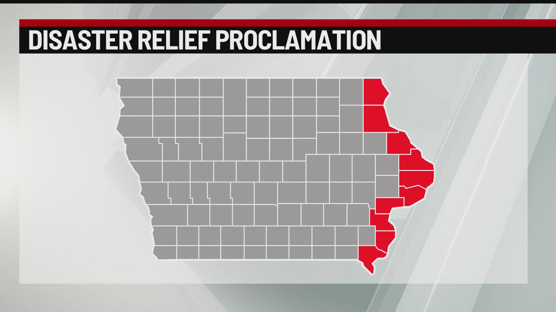 Disaster proclamation for all Iowa counties along the Mississippi River ...