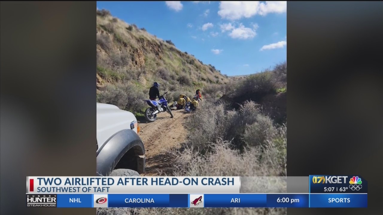2 airlifted after head-on motorcycle crash SW of Taft: KCFD – KGET 17
