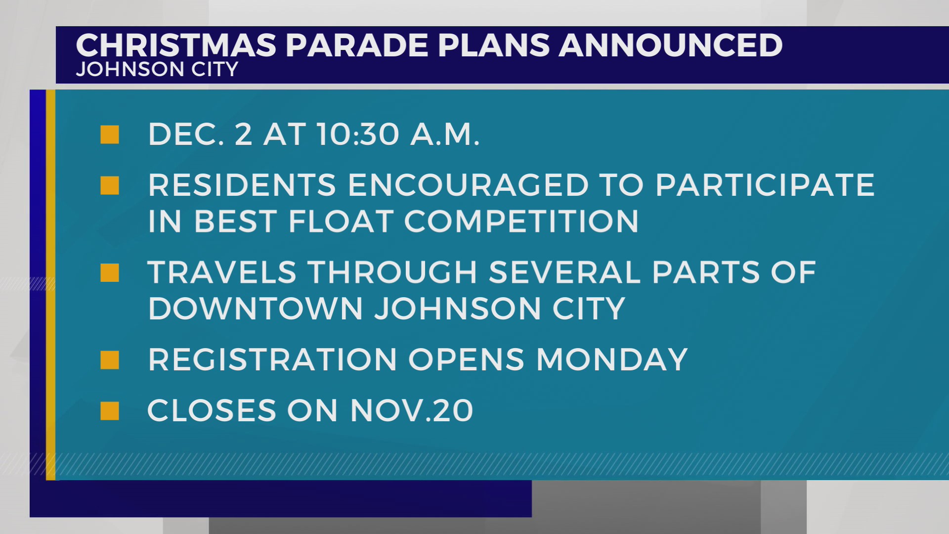Details announced for 2023 Johnson City Christmas parade – WJHL | Tri ...