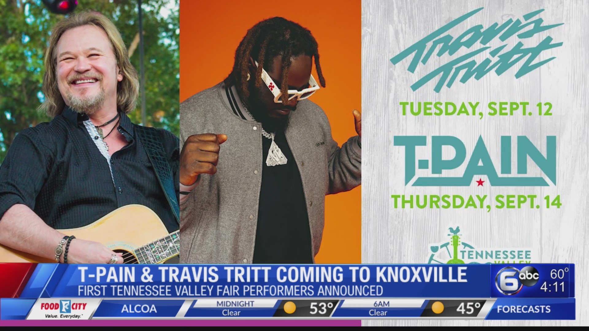 T-Pain & Travis Tritt coming to Knoxville – WATE 6 On Your Side