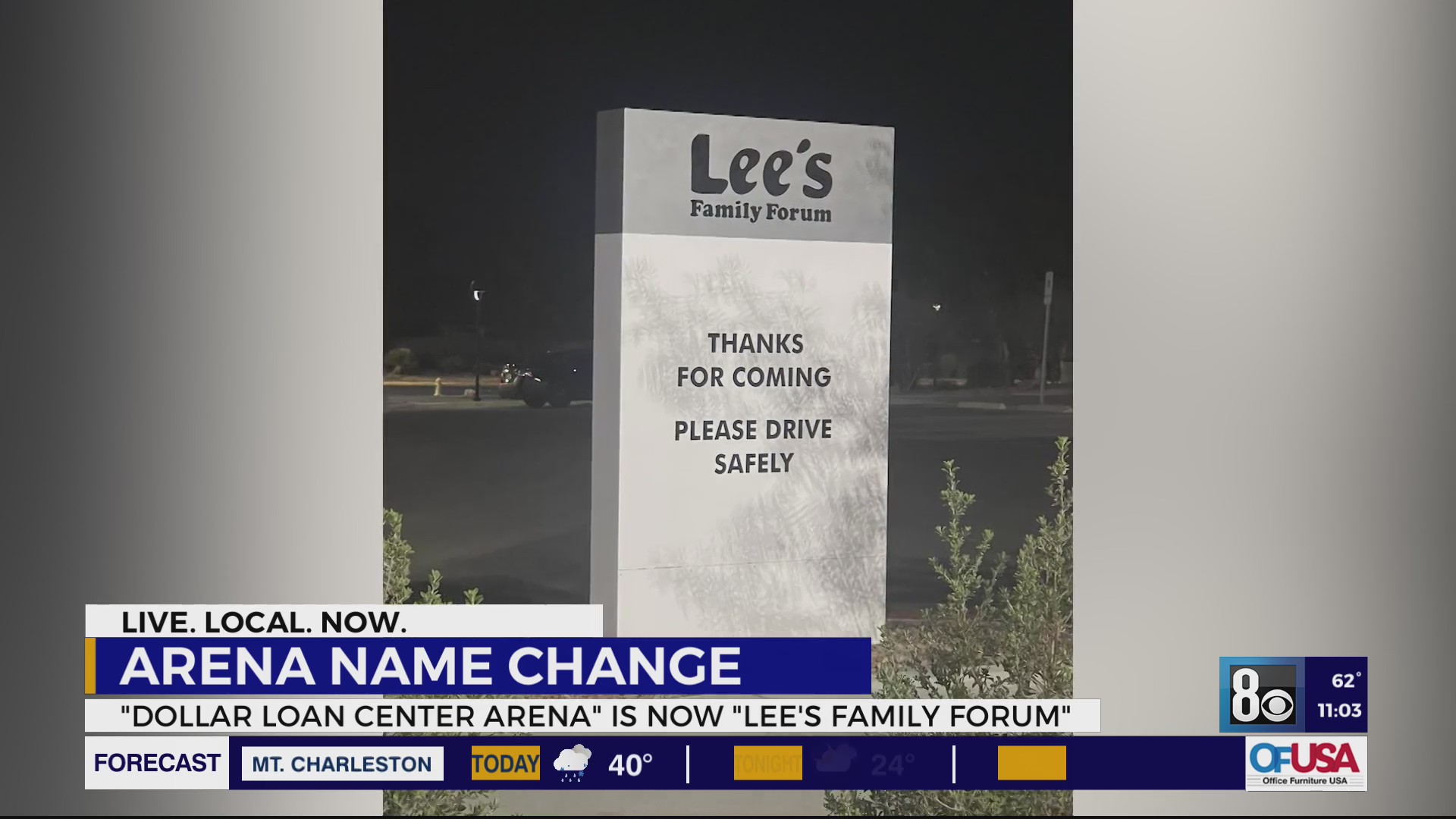 Henderson arena gets new name 2 years after opening – KLAS