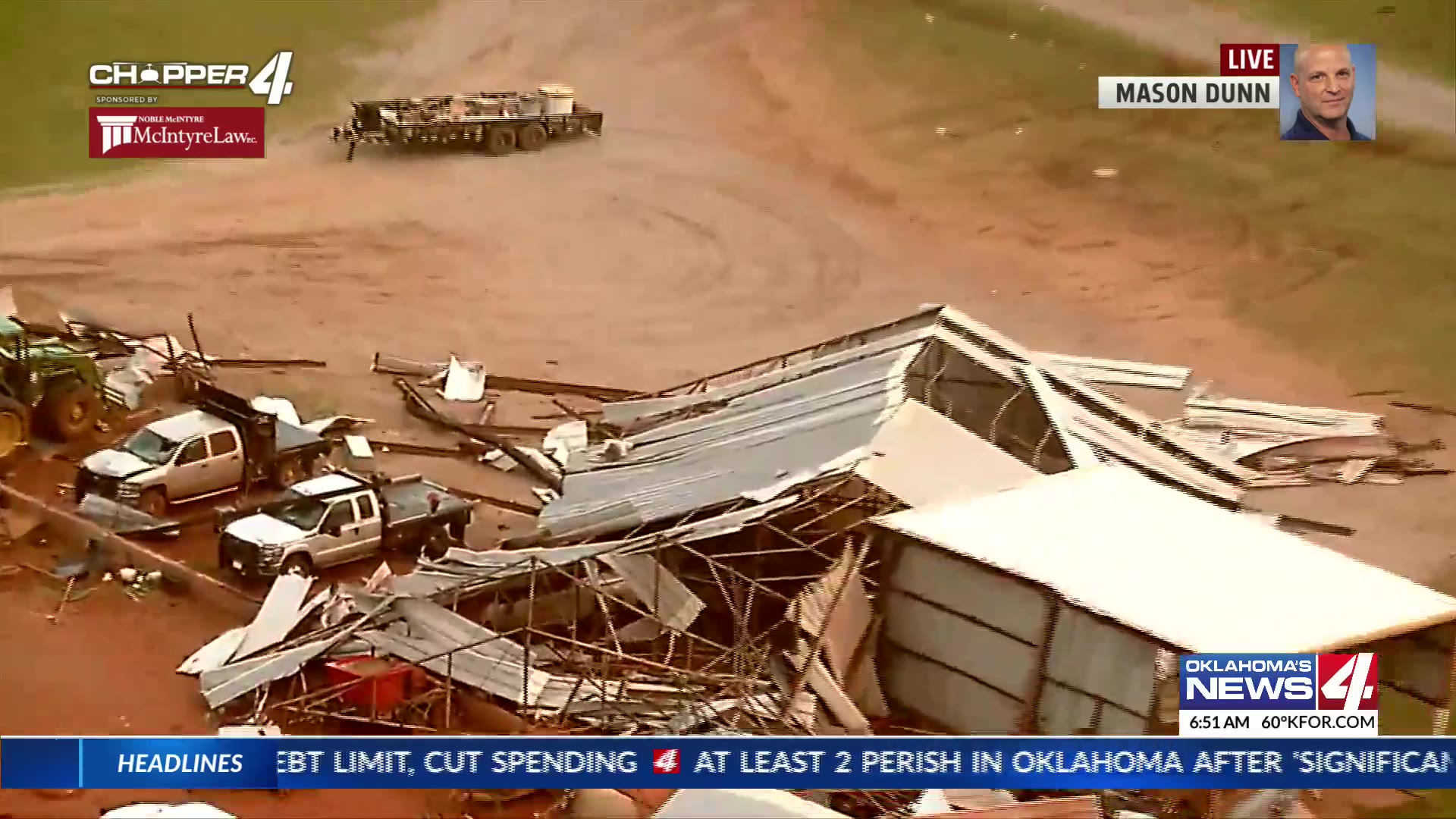 Helicopter footage shows damage from Oklahoma tornadoes – KFOR.com ...