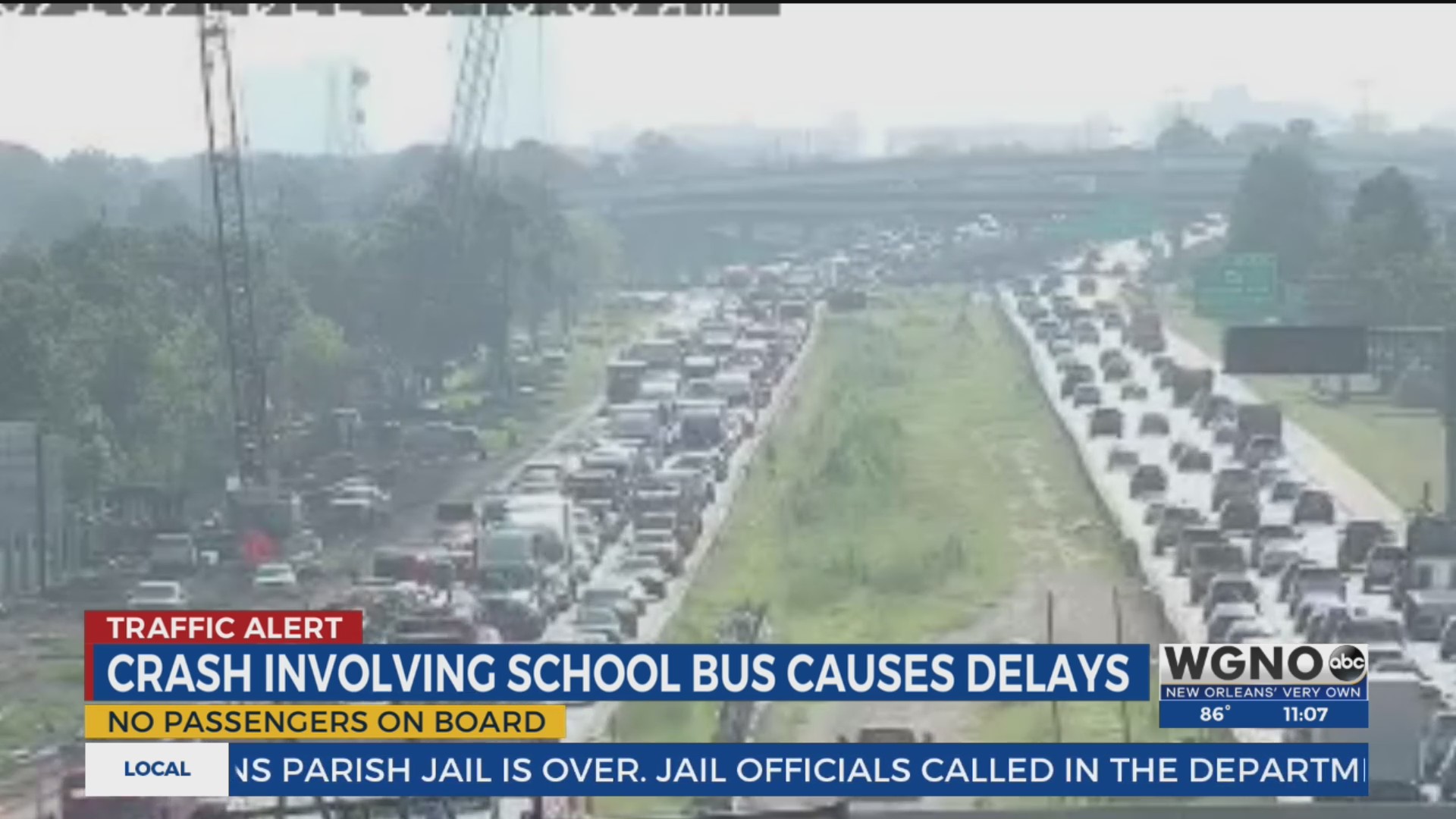 School bus involved in four-vehicle car crash on I-10 Monday morning – WGNO