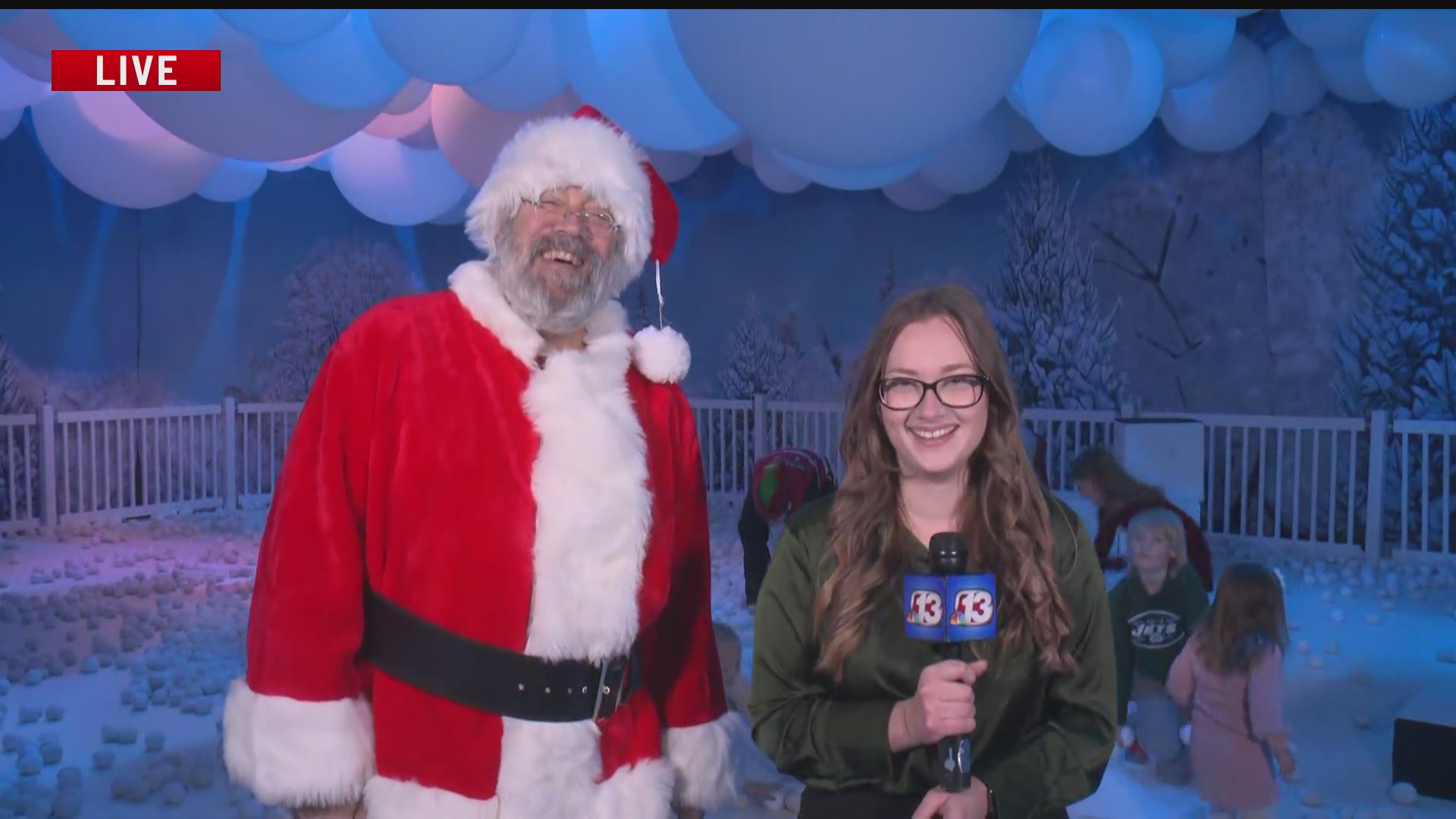 Santa Clause in the Snowball Fight Room at the Holiday Hullabaloo ...