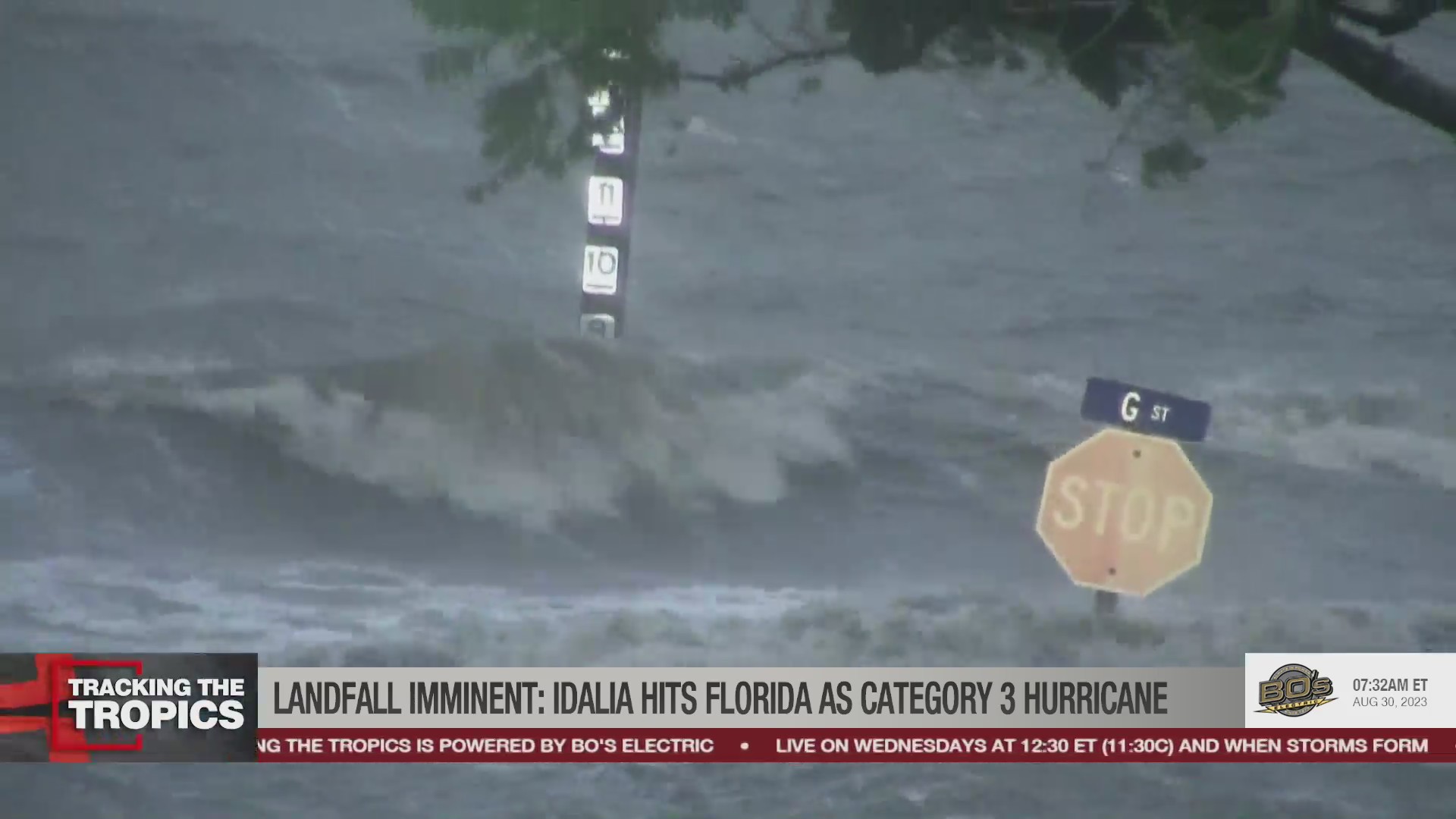 Storm Surge hits nine feet near Idalia landfall location with Jeff ...