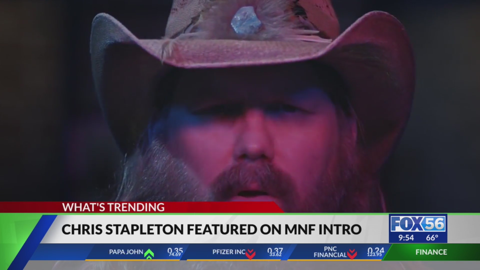 Chris Stapleton performs new anthem for Monday Night Football – FOX 56 News