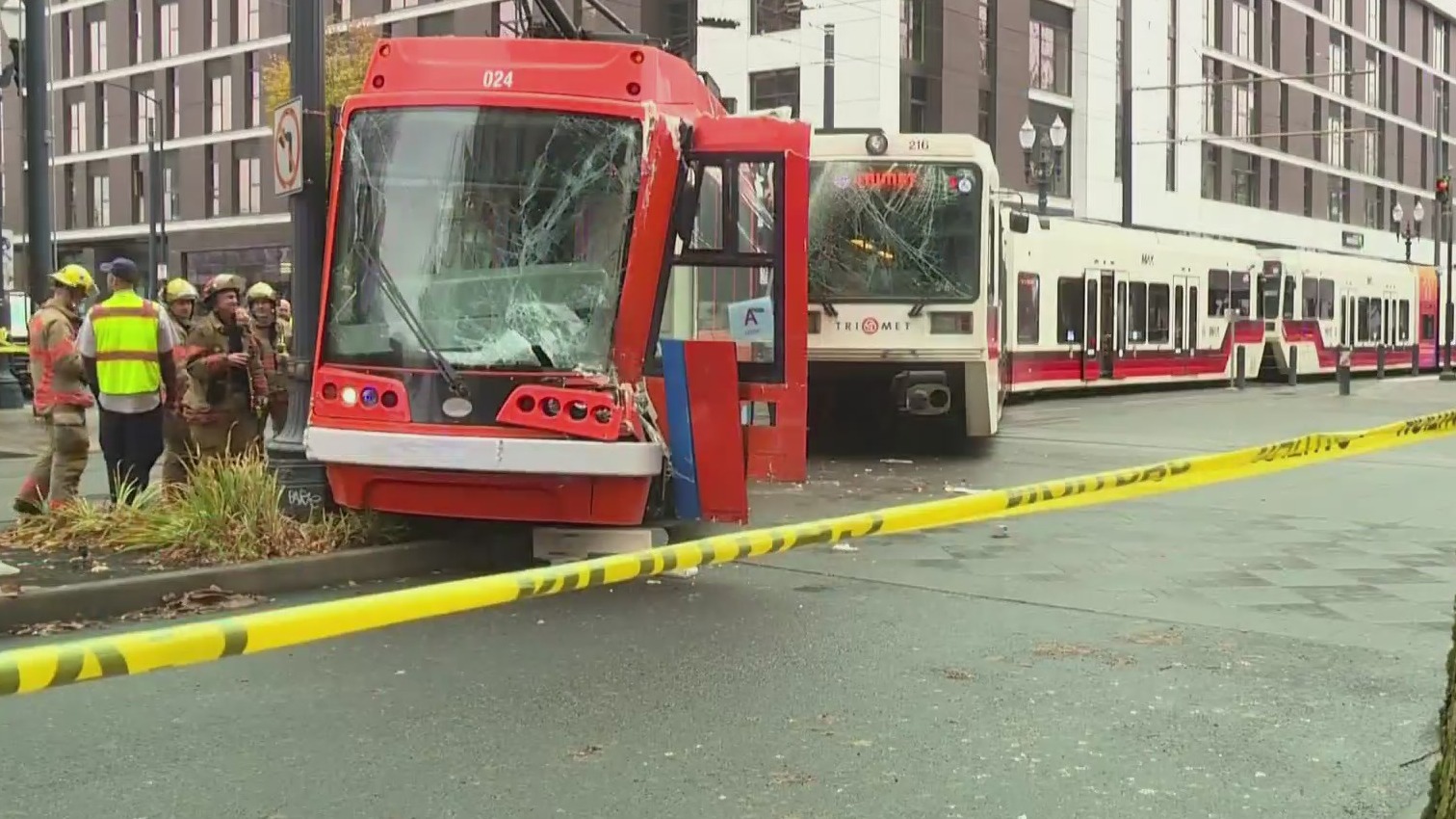 MAX and Streetcar crash in NE Portland, derailing cars, pinning driver ...