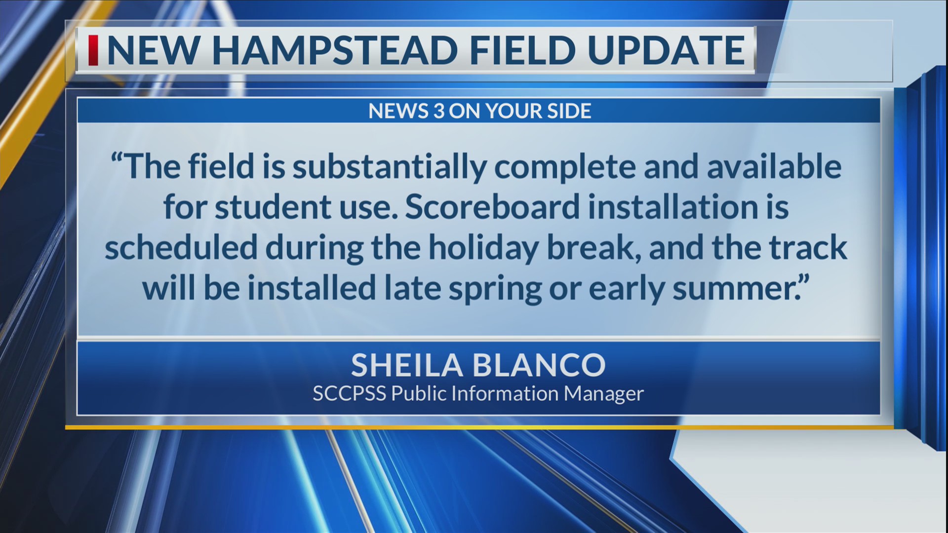 New Hampstead practice field ‘substantially complete,’ track ...