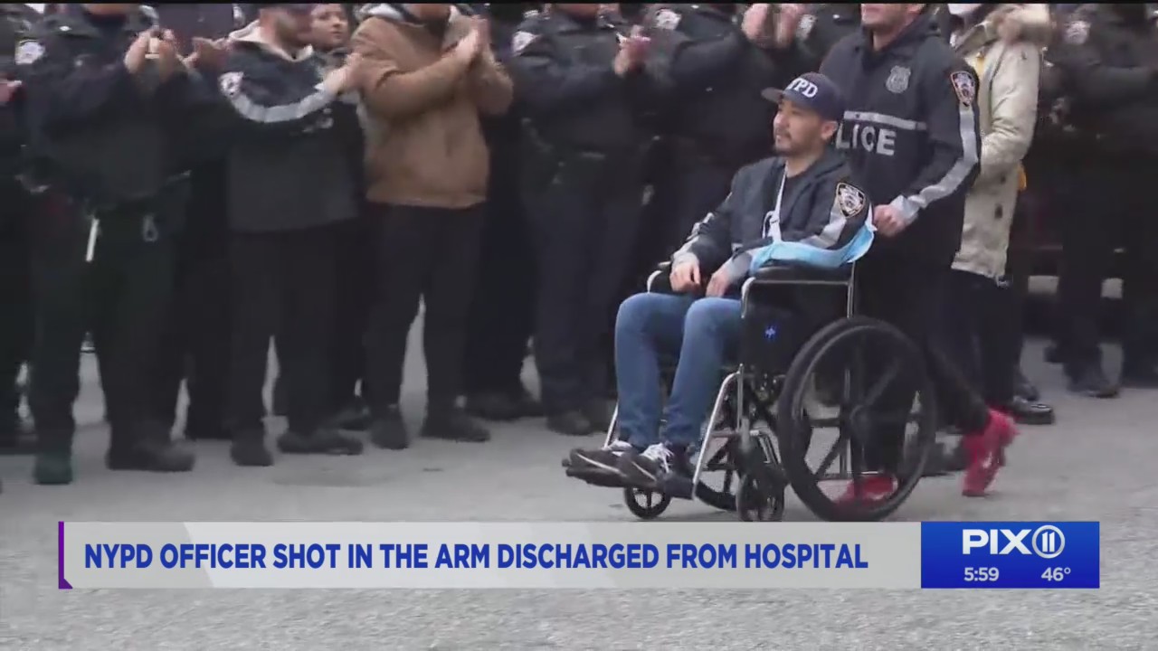 NYPD officer leaves hospital after he was shot in arm – PIX11
